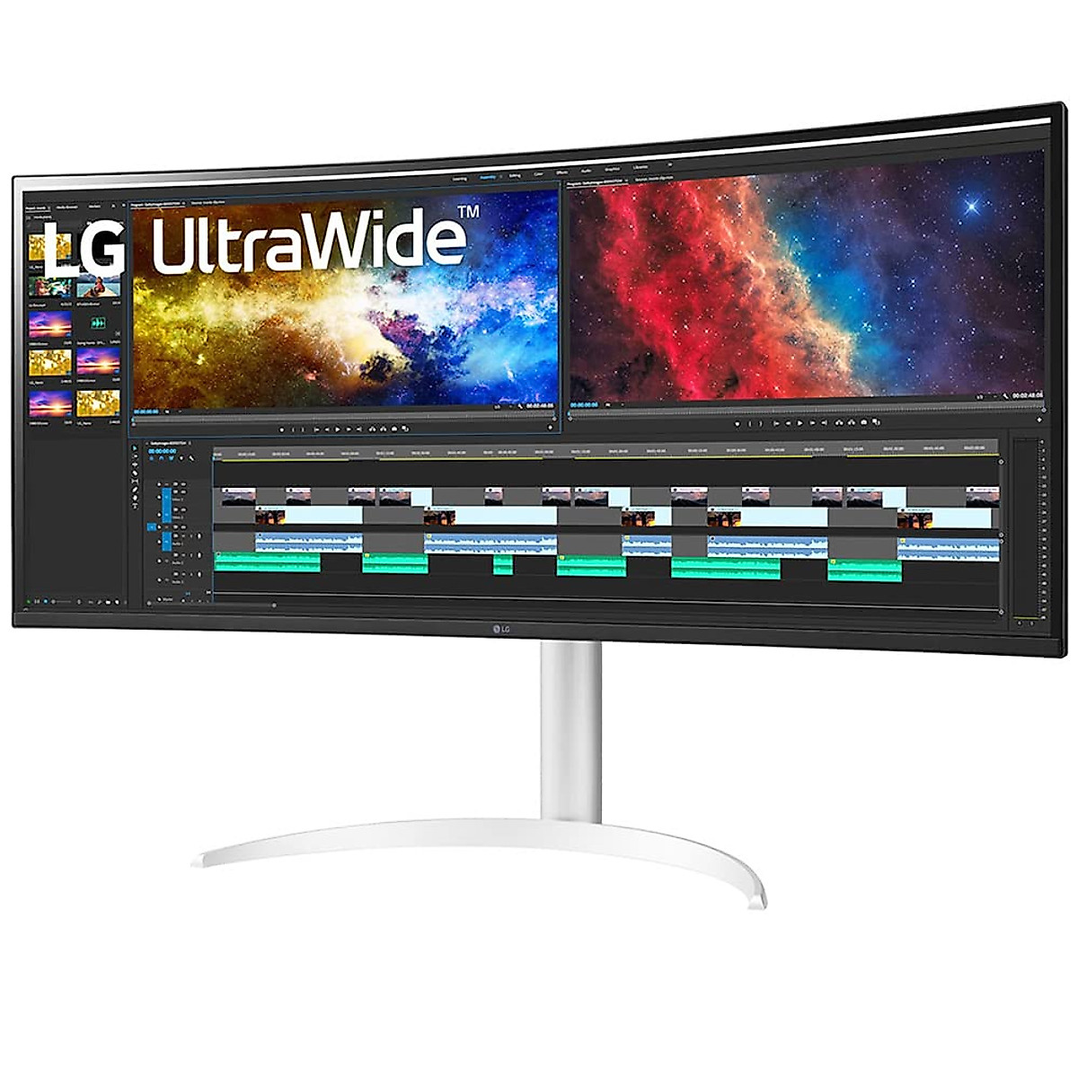LG 38WP85C-W 38" Curved 21:9 UltraWide QHD 3840x1600 PC Monitor Bundle with Deco Gear Wired Gaming Mouse and Deco Gear Large Extended Pro Gaming Mouse Pad