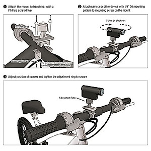Arkon Camera Bike Motorcycle Handlebar Mount Holder for Sony Samsung Panasonic Nikon Cameras