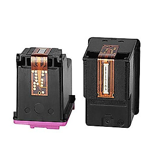 HOTCOLOR 664XL Black Remanufactured Ink Cartridge Replacement for HP 664XL Ink Cartridge for deskjet 2135 Ink 3635 (2Black, 2Pack)