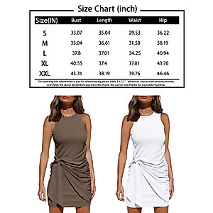 LILLUSORY Women Summer Tie Wrap Tank Short Mini Tshirt Dresses 2025 Trendy Spring Sun Vacation Outfits Casual Work Cute Bodycon Ruched Little T Shirt Sundress Clothes Light Green L