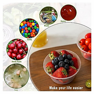 STARANDBEE [20Pack] 16oz, Food Storage Containers with Lids, Plastic Deli Containers, Meal Prep Containers, Microwave and Freezer Safe, Stackable, Leakproof, BPA Free, Clear