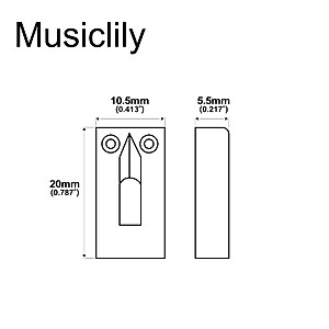 Musiclily 10.5mm Guitar Tremolo Bridge Saddles Set for Fender Stratocaster Strat Telecaster Tele Electric Guitar Replacement, Chrome(Set of 6)