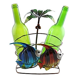 Palm Tree and Fish Beach Themed Double Wine Bottel Holder
