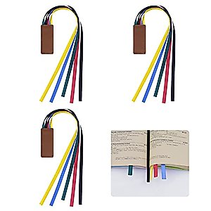 Prasacco 3 Pcs Bible Ribbon Bookmarks, Bible Verse Bookmarks Leather Bookmarks Bible Book Markers for Books Bible Accessories
