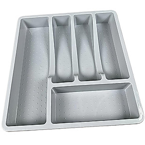 Kitchen Drawer Organizer, Compact Cutlery Organizer, Narrow Utensil Divider Tray, Small Silverware Holder Spoon Fork Flatware Storage, One-size (Compact Cutlery Organizer)