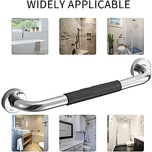Top hacker Bathroom Grab Bar Stainless Steel Bath Grab Rail Shower Safety Handrail Anti Slip Rubber Grip Balance Bar Handle for Elderly Disabled Children Kitchen Toilet (Size : 11.8Inch)