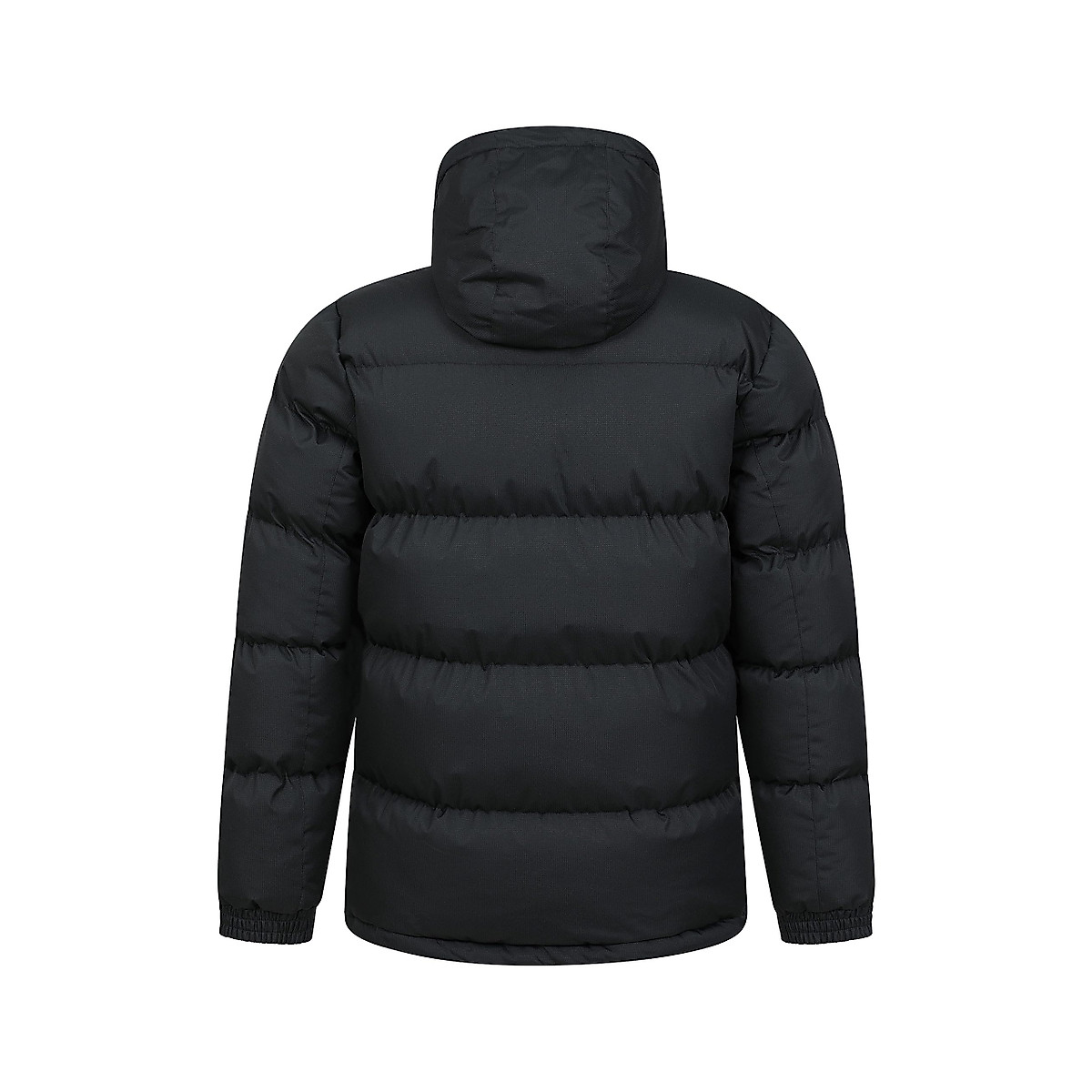 Mountain Warehouse Snow Mens Padded Jacket - Fleece Lined Hood Puffer Black Large