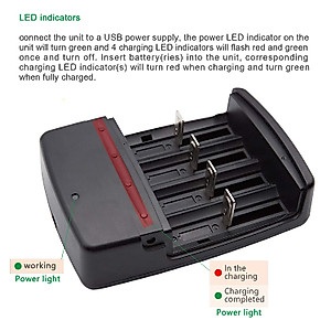 Ultracell USB Universal Smart Battery Charger for 14500 3.2V AA 700mAh LiFePO4 Batteries