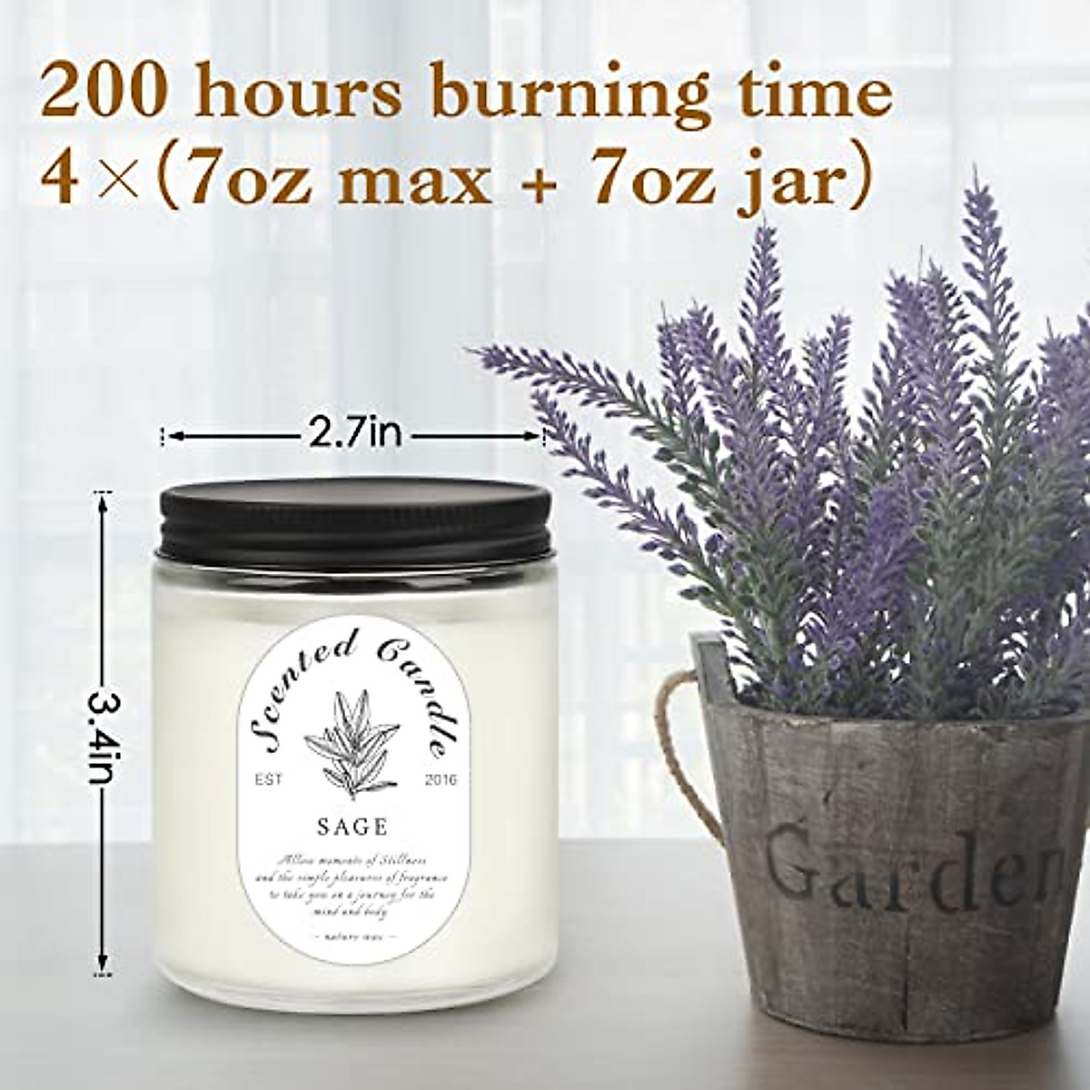 4 Pack Candles for Home Scented, Lavender Candle, Aromatherapy Jar Candles, 28 oz 200 Hour Long Lasting Candles, Scented Candles Gift Set for Women, Perfect for Birthday Gifts