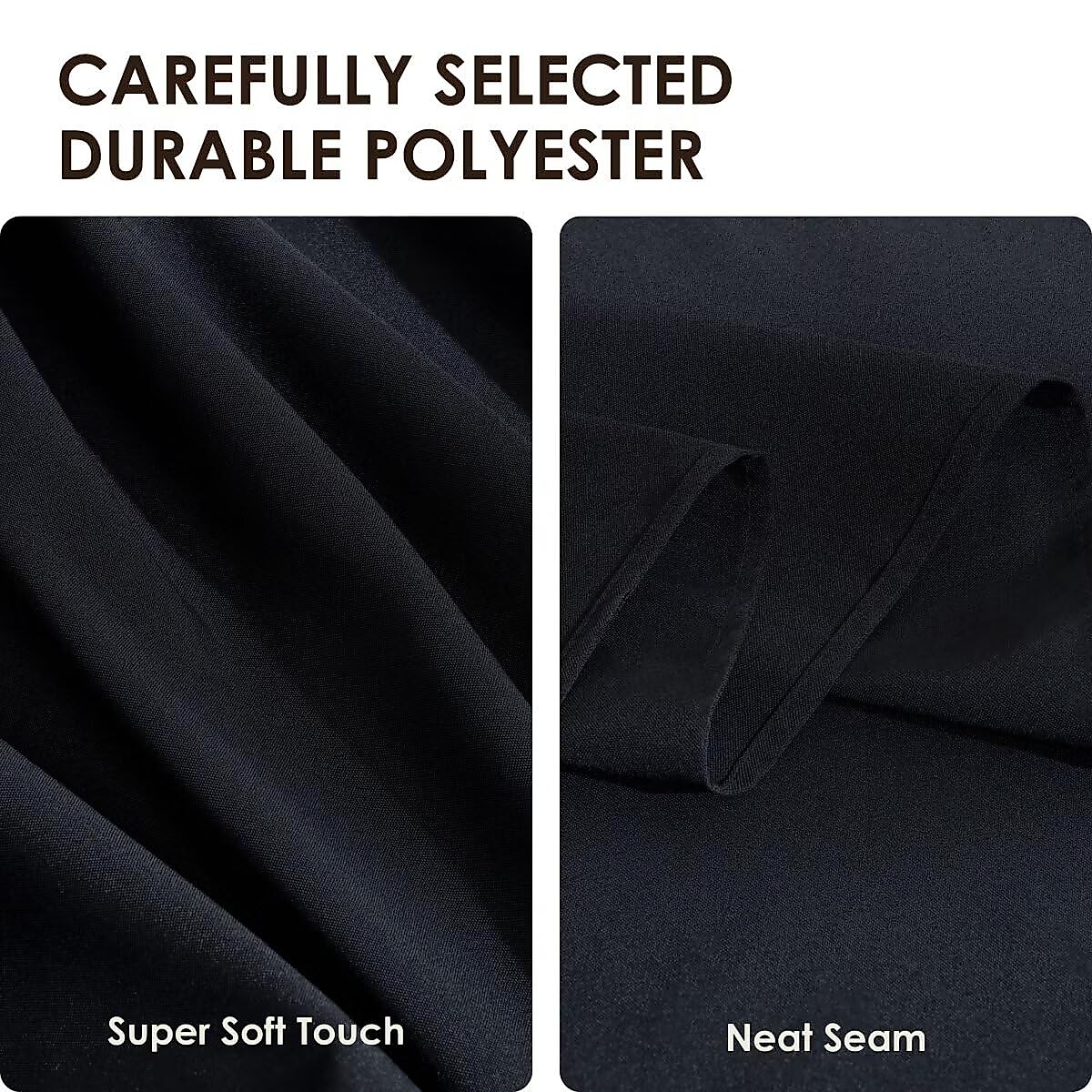 Aironment Rectangle Tablecloth Water and Stain Resistant Washable Table Cloth Selected Wrinkle Free Polyester Table Cover for Dining, Parties, Camping (60 x 84 Inch, Black)