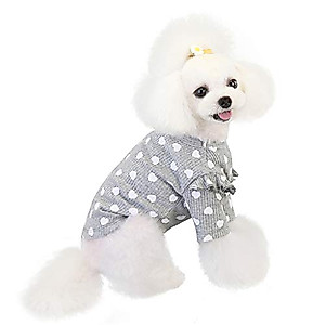 Small Puppy Clothes for Girls Pet Clothes Autumn Winter Love Holiday Shirts Spring Summer Outfits for Small Breeds Puppy Shirt