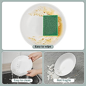 GEHE Pasta Bowls 34oz, 8.6" Large Salad Bowls, White Serving Bowls for Kitchen, Bamboo Fiber Pasta Bowls Set of 6, Dinner Bowls and Pasta Plates for Salad, Soup and Dishwasher Safe, House-warming Gift
