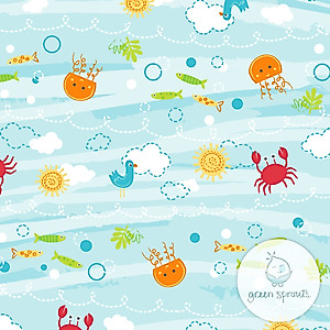 i play. by green sprouts Boys' Reusable Swim Diaper, Light Aqua Sea Friends, 5T