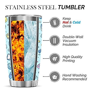 FOCIUZTA 20oz Playful Gaming Tumbler with lid, Travel Coffee Cup, Ideal for Easter, Gaming Enthusiast, Mother Day, and birthday gifts