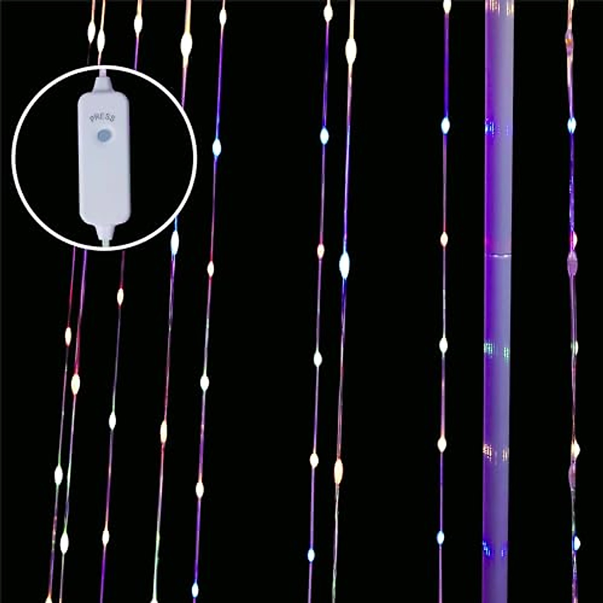 Alpine Corporation Large Tower Christmas Tree with Multi-Functional LED Lights