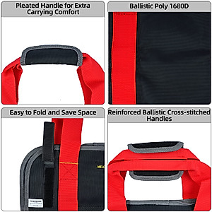 MeloTough Firewood Log Carrier Ballistic Log Tote Bag,Super Stronger Than Canvas Firewood Carrier Log Tote Bag