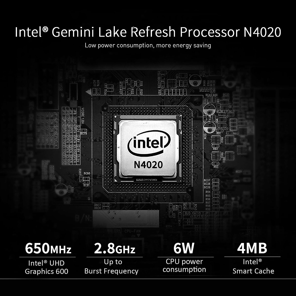 T5 Mini PC, Intel Processor Celeron N4020 (4M Cache,up to 2.8GHz), Mini Computers with 4G LPDDR4/64GB eMMC, Small PC Supports 4K Dual HDMI, USB3.0/WiFi 5/BT5.0/Gigabit Ethernet