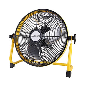 jdzhineng Battery Operated Fan, 15000mAh Battery Powered Fan, Portable Rechargeable Floor Fan for Camping, Travel and Home. Cordless Outdoor Fan with Metal Blade.