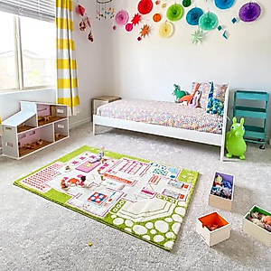 IVI Playhouse Green 3D Play Mat, Non-Toxic, Stain Resistant, Educational Montessori Activity Toys for Kids, Medium, 59" L x 39" W