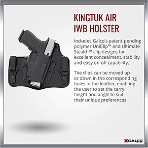 Galco KT428B Kingtuk Inside The Waistband Gun Holster for HK USP Compact 45, Right, Black