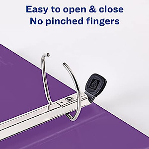 Avery Heavy Duty View 3 Ring Binder, 2" One Touch EZD Ring, Holds 8.5" x 11" Paper, 1 Purple Binder (79777)