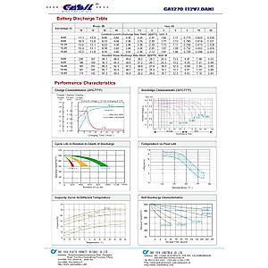 Casil 12V 7Ah Rechargeable Battery Replace Yuasa NP7-12 12V/7Ah Battery, F1 Terminal
