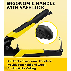 DOWELL 8" Bolt Cutter, Small Mini Bolt Cutter for Wire with Soft Rubber Grip, Chrome Molybdenum Steel Blade (8")