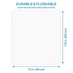 Pets First DOG GROOMING WIPES Hypoallergenic All-Natural Dog Wipes. LARGE SIZE 100 count, Unscented, Smooth, Hydrating, Deodorizing PET CAT DOG WIPE w Aloe Vera Lotion, Vitamin E, SOOTHING ENTIRE BODY