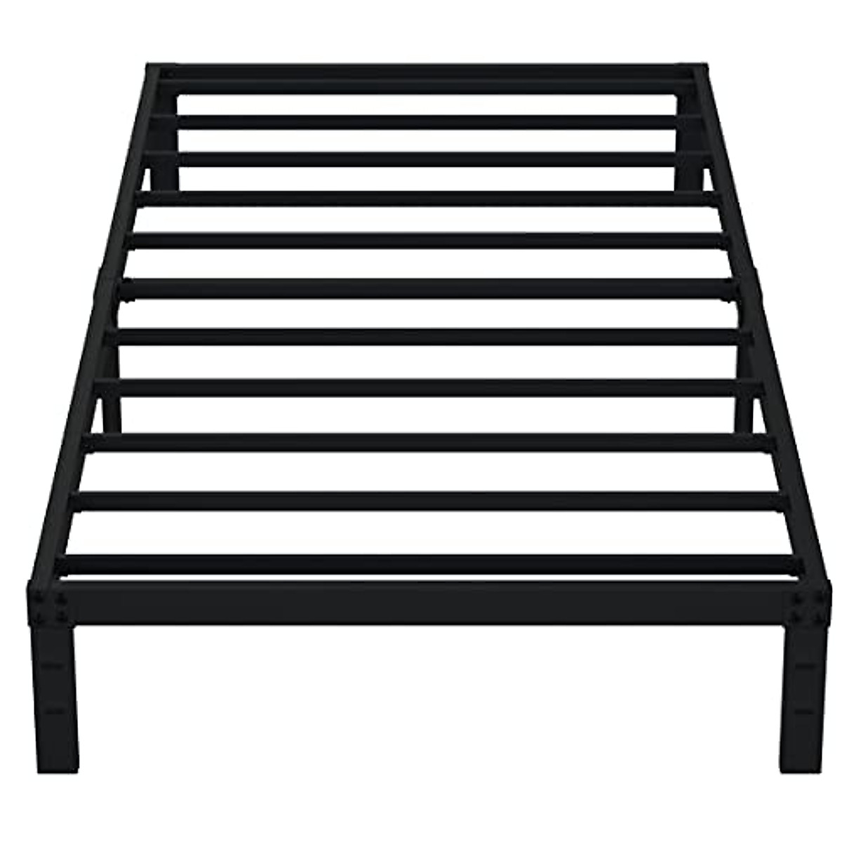 EMODA 10 Inch Twin Bed Frames No Box Spring Needed, Heavy Duty Metal Twin Platform Bed Frame, Noise Free, Easy Assembly, Black