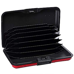 GULILASA Credit Card Holder Aluminum Wallet RFID Blocking Metal Slim Hard Case (Cat and Glasses)