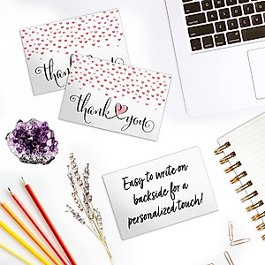 Pro Supply Global (50) Count of 4x6 Fading Hearts Thank You Insert Cards