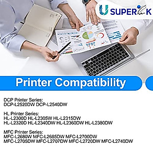 SuperInk Toner Cartridge Replacement Compatible for Brother TN630 TN660 TN-660 Use with HL-L2300D DCP-L2520DW DCP-L2540DW HL-L2360DW HL-L2320D HL-L2380DW MFC-L2707DW MFC-L2720DW Printer (Black 1 Pack)