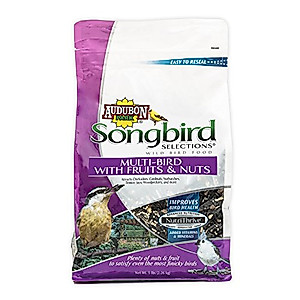 Audubon Park Songbird Selections Songbird Selections 11982 Multi Wild Bird Food with Fruits and Nuts, 5-Pound, 5 Pound (Pack of 1)
