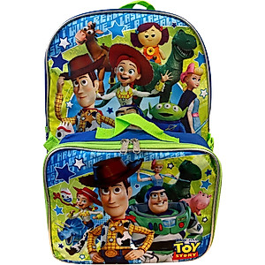Ruz Group Kid's Licensed 16 Inch Backpack With Removable Lunch Box Set (Toy story)