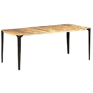 Kitchen Table Industrial Design Dining Room Table Modern Multifuntional Desk for Living Room Home Office,Dining Table 70.9"x35.4"x29.9" Solid Mango Wood