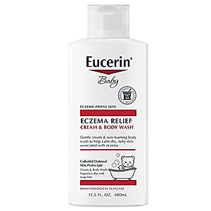 Eucerin Baby Eczema Relief Cream & Body Wash, Eczema Body Wash for Babies, 13.5 Fl Oz Bottle