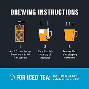 Tiesta Tea - Loose Leaf Kit | Premium Starter Kit Sampler | High to Non Caffeinated | Make Hot & Iced Brews | Starter Set with Black, Green, Herbal Sample Bags and 100 Disposable Tea Filters