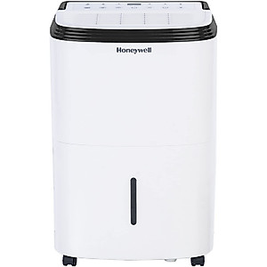 Honeywell 50 Pint Energy Star Smart Dehumidifier for Basements & Large Rooms Up to 4000 Sq. Ft. with WiFi, Alexa Voice Control, and Anti-Spill Design, (White)