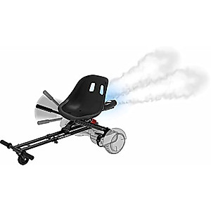 Hover-1 Raptor-1 Buggy Attachment | Turbo LED Lights, Compatible with All 6.5" & 8" Hoverboards, Hand-Operated Rear Wheel Control, Adjustable Frame, Easy Install