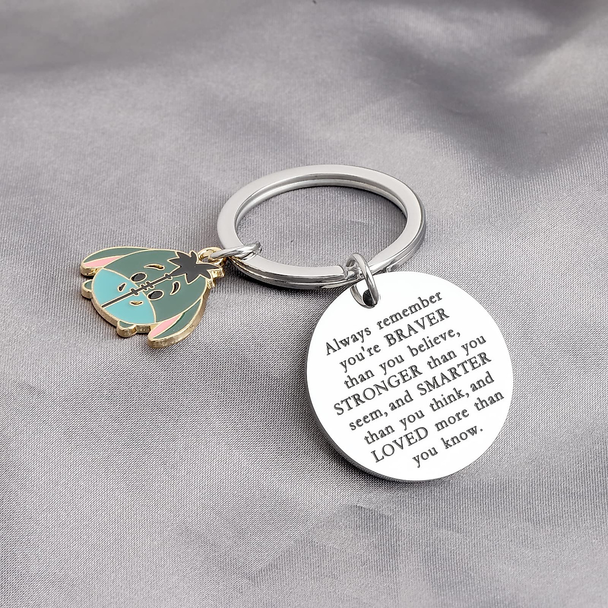 KUIYAI Donkey Quote Gift Always Remember Braver Stronger Smarter Loved Keyring Donkey Mom Dad Gift Donkey Lovers Gift For BFF (DonkeyAlwaysK)