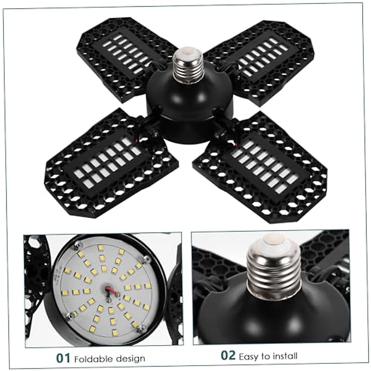 HOMSFOU 1pc Garage Light Garage Ceiling Light Garage Lamp Light for Garage LED Ceiling Light Garage LED Light Garage Warehouse Light Aluminum Black