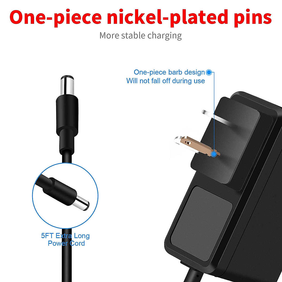 MEROM 6V Battery Charger for Ride on Toys Compatible with Kids 4 Wheeler, Baby Bumper Car, Electric Cars for Kid and Mercedes Benz Car, 6 Volt Charging for Ride on Toys Power Supply