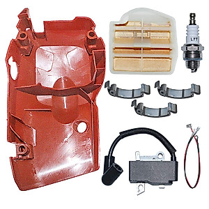 AUMEL Top Cylinder Cover Clip Ignition Coil Air Filter Kit For Husqvarna 445 450 445E 450E Chainsaw Replace 573935701,544080803