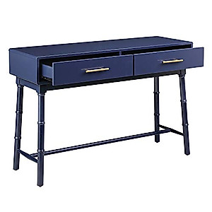 Amazon Brand – Ravenna Home Classic Console Table with Storage Drawers, 44"W, Blue