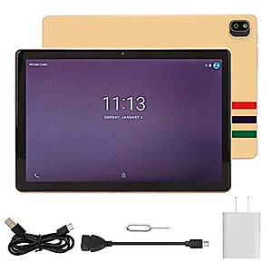 Kufoo Reading Tablet Dual Card Slots Octa Core CPU US Plug 100‑240V 4G LTE Tablet 6GB RAM 128GB ROM for Work (US Plug)