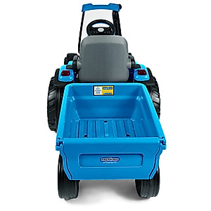 Peg Perego New Holland T8 Tractor & Trailer 12 Volt Ride on, Blue