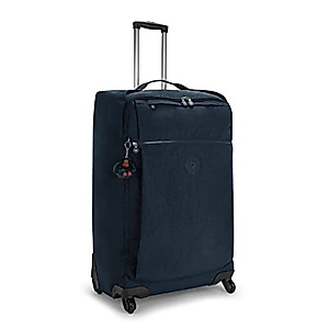 Kipling Women's Darcey Large Inch Softside Checked Rolling Luggage, 360 Degree Spinning Wheels, True Blue Tonal, 19.25" L x 29" H x 11.5" D
