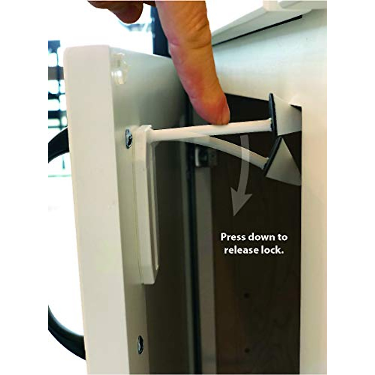 Simple Latch Childproof Cabinet Lock Black - Strong and Easy Adhesive Latch. No Tools Required (8-Pack)