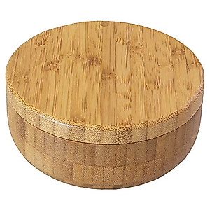 Totally Bamboo Salt Keeper Duet Salt and Pepper Bowl, Salt Cellar and Storage Box with Two Compartments, Magnetic Swivel Lid