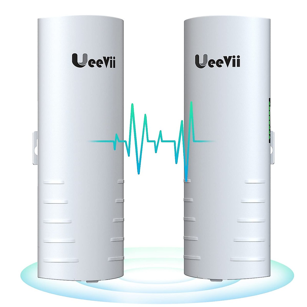 Wireless Bridge, UeeVii CPE452 Point to Point 5.8G Long Range Outdoor WiFi CPE with 14DBi High-Gain Antenna,24V PoE Adapter,2 LAN Port, Work with Starlik, Extend Network to Shop, Barn, Garage, 2Pcs